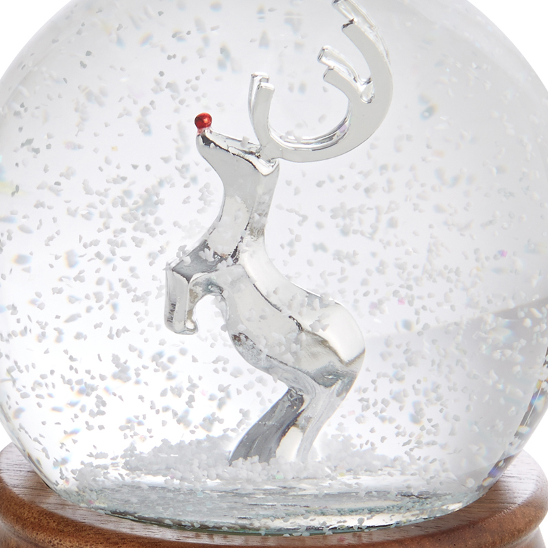 Christmas Snow Globe Rudolph The Red Nosed Reindeer Nambe Christmas Ornament