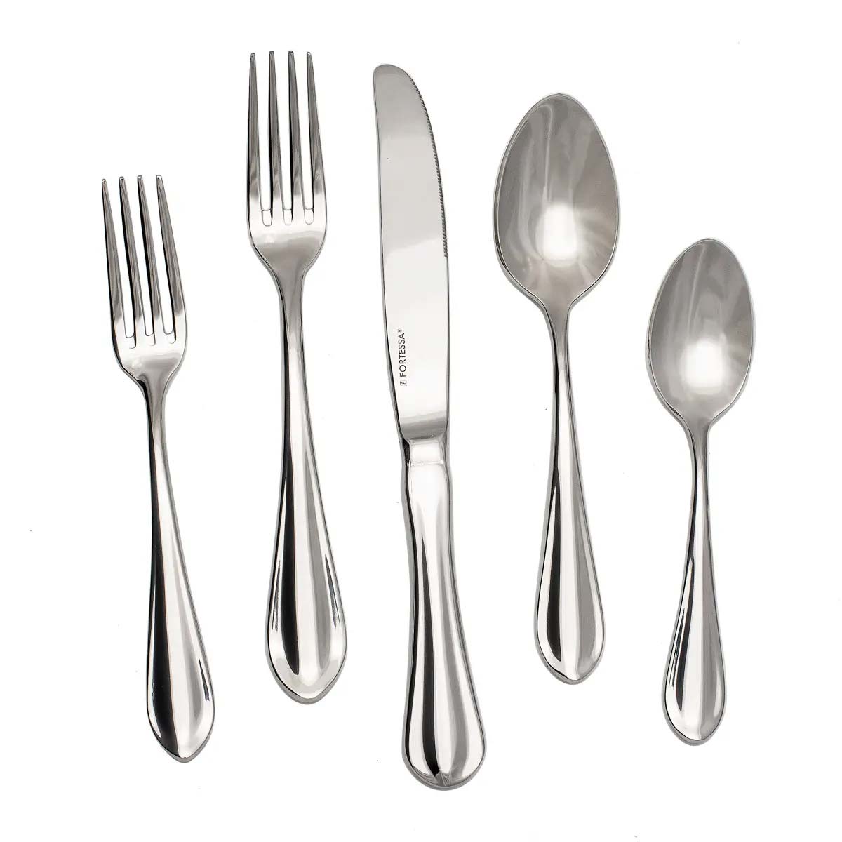 Fortessa Forge Stainless Steel Flatware, Silverware