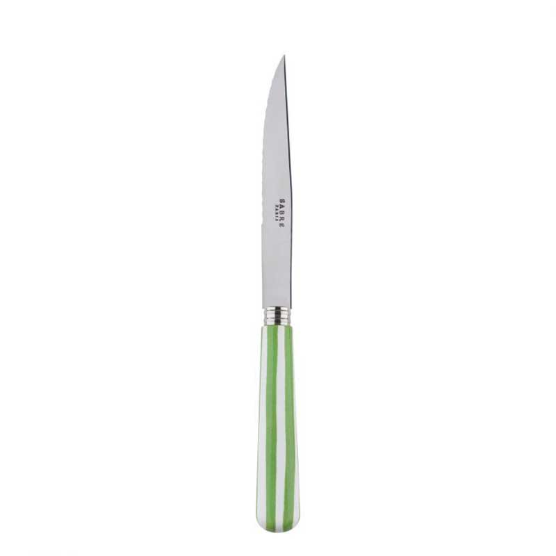 White Stripe Garden Green Steak Knife | Sabre | silversuperstore.com